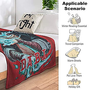 Da-bi Blanket Anime Soft Micro Flannel Guilt Warm Throw Blanket Couch Sofa Bed Living Room Blanket for Men Women Gifts 40"x50"