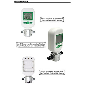 Gas Flow Meter Tester, Digital Portable Gas Mass Air Flow Rate Meter MF5712 MF5706 (0-20L/Min)