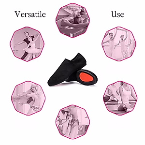 Super Therma Dance Shoes for Women with Strong Elastic Slip On, Dance Practice Low Heel Jazz Womens Shoe, Black