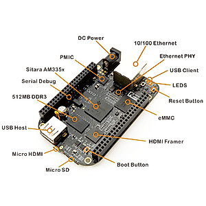 eleduino BeagleBone Black Rev C (4G) Single Board Computer Development Board
