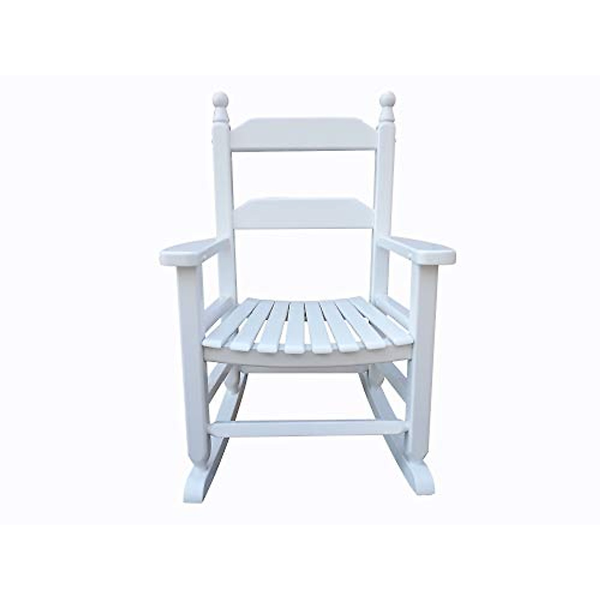 Rockingrocker - K081WT Durable White Child’s Wooden Rocking Chair/Porch Rocker - Indoor or Outdoor - Suitable for 3-7 Years Old