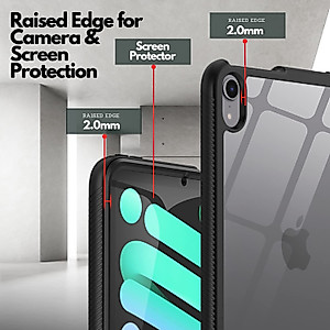 CBUS Heavy-Duty Phone Case with Built-in Screen Protector Compatible with iPad Mini 6 (2021) 6th Generation –– Full Body (Black)