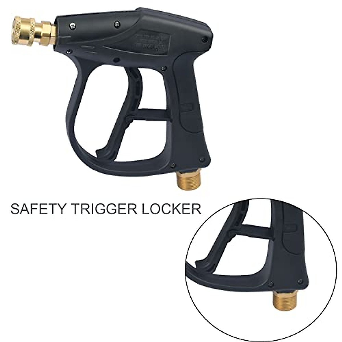 JWGJW JW-121 High Pressure Washer Gun 3000PSI Car Wash Water Gun M22-14mm metric thread