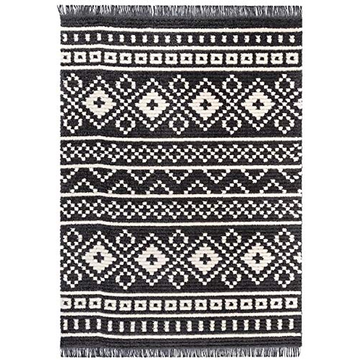 Well Woven Nakoma Grey Tribal Diamond Pattern Area Rug 8x10 (7'10" x 9'10")