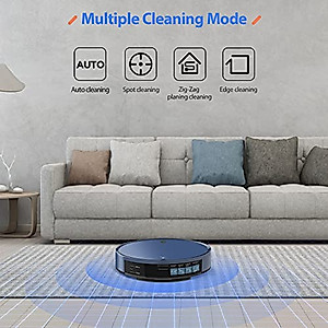 ZCWA Robot Vacuum, Robot Vacuum Cleaner with WiFi/APP/Alexa, Automatic Self-Charging, Robot Vacuum and Mop Combo Perfect for Carpet, Hard-Floor and Pet Hair