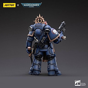 BLOOMAGE JOYTOY (BEIJING) TECH Warhammer 40K: Ultramarines Primaris Lieutenant Amulius 1:18 Scale Action Figure, Multi