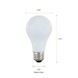 SYLVANIA Incandescent Spot-Gro 60W Grow Light Bulb, A19, Dimmable, 705 Lumens, Frosted, 2850K, Soft White - 1 Pack (12280)