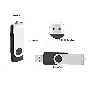 10X USB Flash Drive (8MB-64GB) Pen Disk Thumb Pen Drives Memory Stick Data Storage U Disk (10Pack - 8MB (Not GB))