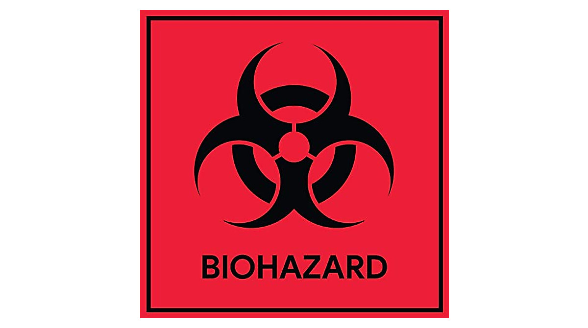 Biohazard Stickers Signs Pack of 10 for Medical Safety by Sutter Signs