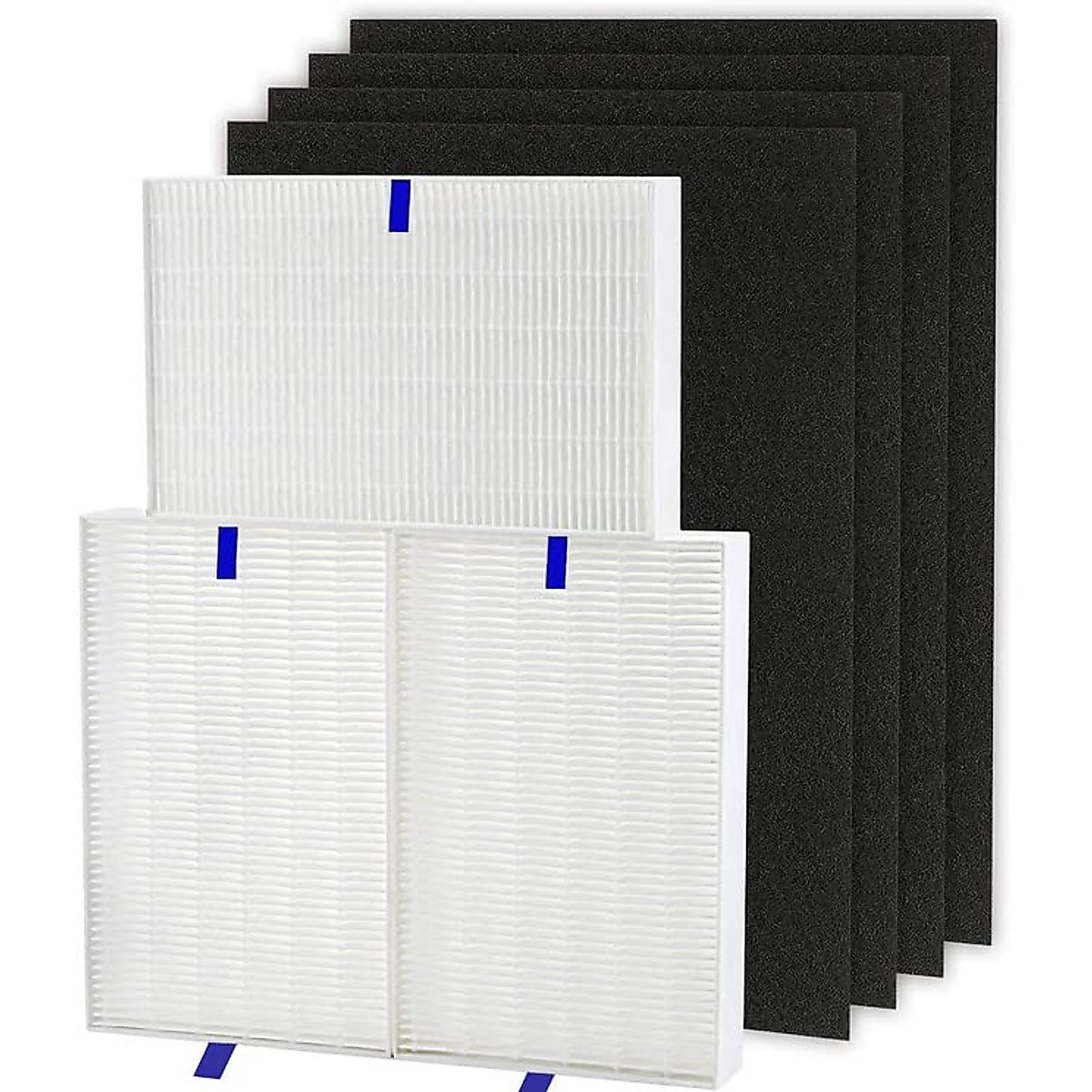 Replacements for Honeywell Filter R & HPA300 Filter (3 HEPA Filters & 4 Carbon Prefilters)