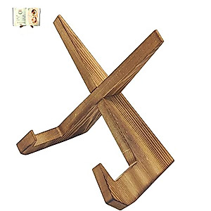 Cookbook Stand,Recipe Book Stand for Reading, Wood Book Stand -,Book Holder for Thick Cookbooks, Textbooks,Fits Small Counter or Desk Space,Portable Kitchen Hands Free Cook Book