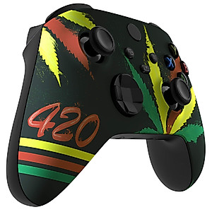 eXtremeRate Replacement Shell for Xbox Series X & S Controller - Unleash Your Style - Leaf Custom Acessories Skin Cover Front Housing Cover for Xbox Core Controller Wireless [Control NOT Included]