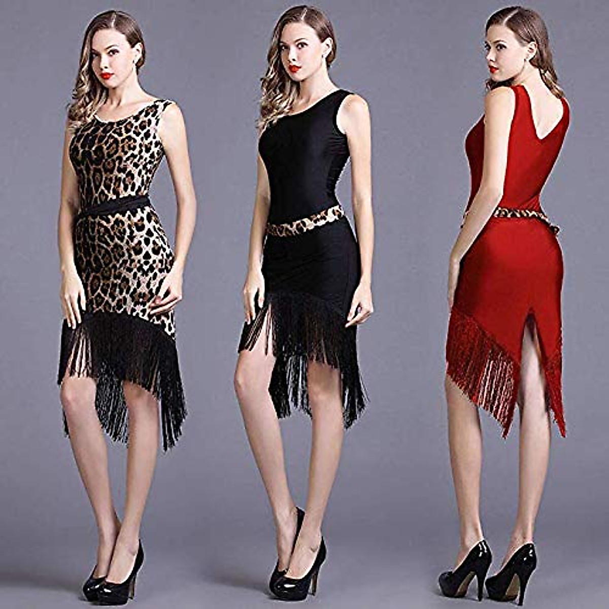 Fringe Trim Tassel 8 inch Wide 2 Yards Long for Clothes Accessories Latin Wedding Dress DIY Decoration (8in,Black)