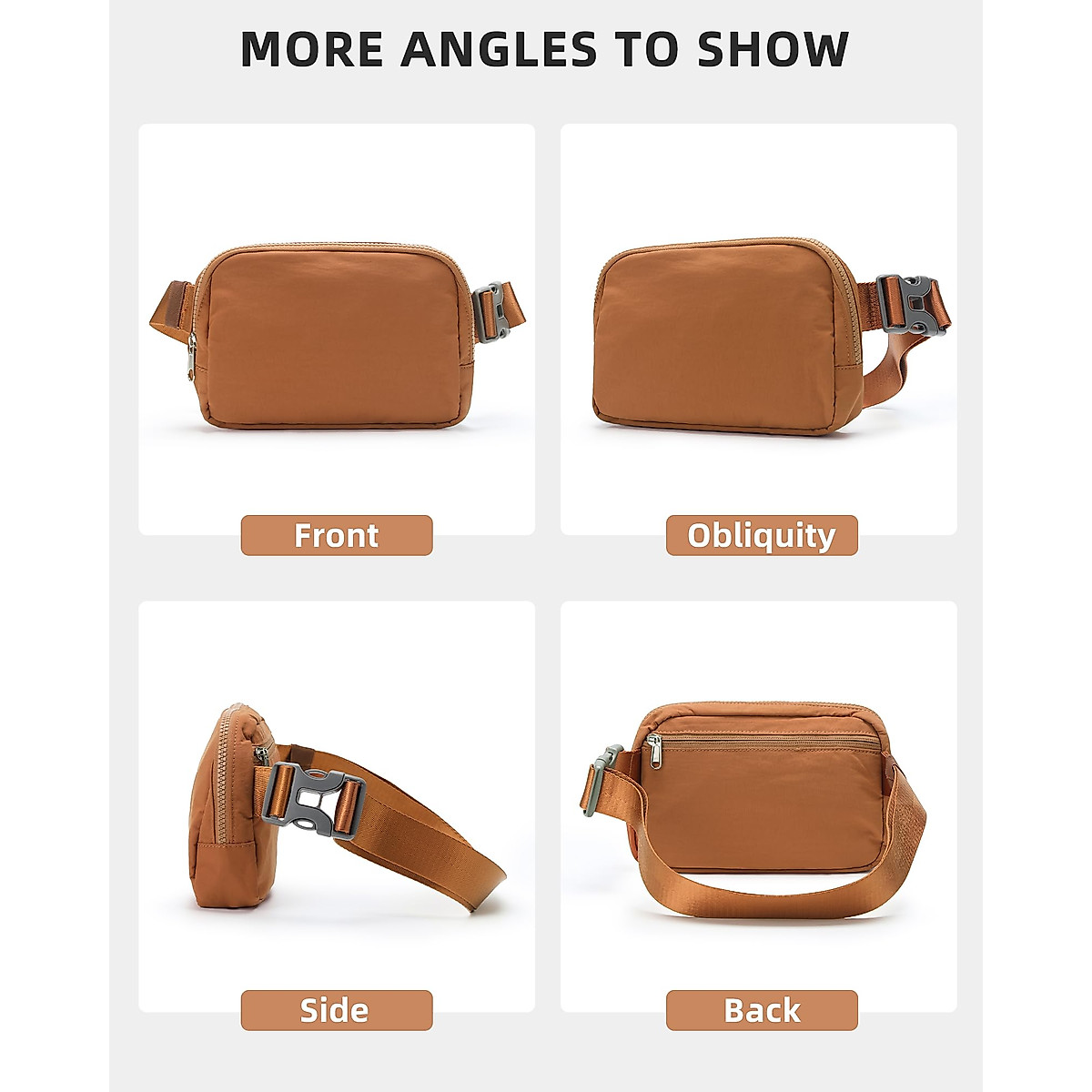 fanny pack,crossbody bags for women trendy,mini belt bag,fashion waistpacks,sling bag for men,waist bag,for Workout Running Traveling Hiking,brown