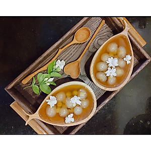 Natural Wooden Spoons and Forks Set (Set of 6), Valentines Day Gifts for Her, Cooking Gifts for Mom, Hostess Gifts,Happy New Year Gifts, Easter Gifts for Mom