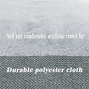 DEBANG HOME Dog Bed for Small Dogs,Calming Dog Beds,Cat Bed,Anxiety Comfy Durable Pet Beds with Reversible&Washable Cushion,Square Dog Bed in Grey Color