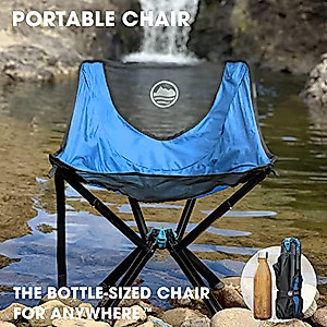 CLIQ Small Collapsible Portable Chair That Goes Every Where Outdoors. Compact Folding Chair for Adults That Sets Up in 5 Seconds | Camping Chair Supports 300 Lbs
