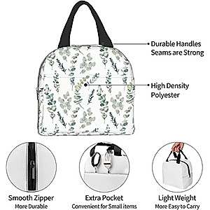Sunyuer Green Sage Insulated Lunch Bag for Women Girls, Cooler Tote Reusable Lunch Box Container for School Work Office Travel Picnic (Green Sage)