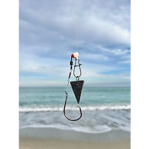 3 Pack 'Hatteras Style' Fish Finder Red Drum Surf Fishing Rigs 100LB Mono (5/0)