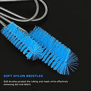 CPAP Tube Cleaning Brush-7 Feet Flexible + 7 Inches Handy Stainless Steel Wire Bristle Brush- Fits for Standard 22mm Diameter Tubing
