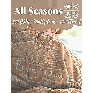 InnoBeta 5th Marriage Gifts, 5 Year, Valentine's Day Gifts 5th Wedding Anniversary Blanket for Her, Him, Wife, Husband (50"x65")