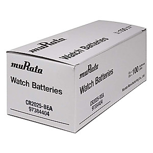 Murata CR2025 Battery DL2025 ECR2025 3V Lithium Coin Cell (100 Batteries)