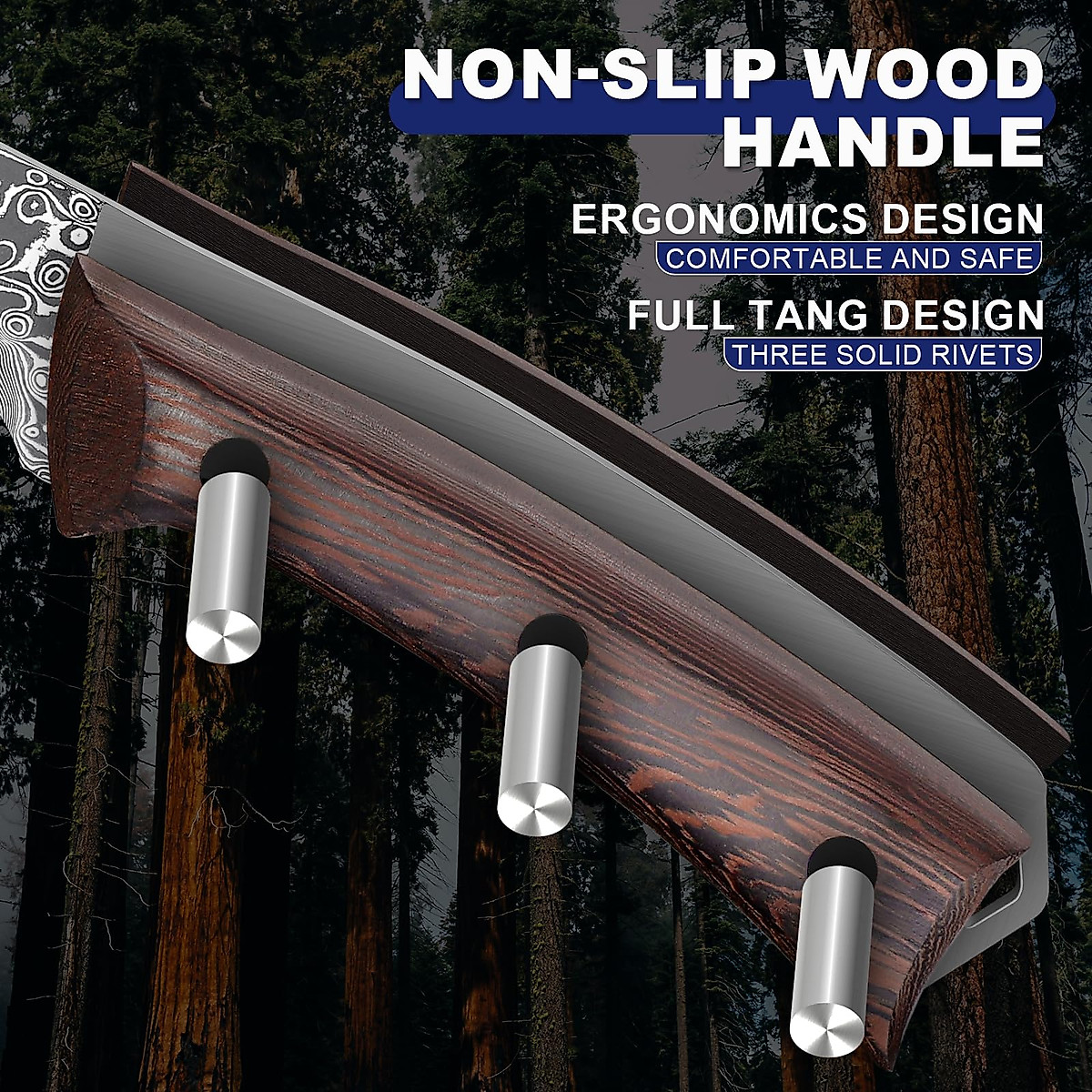 PURPLEBIRD Boning Knife for Meat Cutting Set, 3pcs Razor Sharp Butcher Knife Set, Japanese Steel Fillet Knife Full Tang, Wood Handle Trimming knife, Deboning Knife for Fish Poultry Chicken, Gift Mom