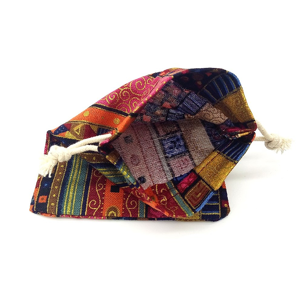 12pc Egyptian Style Jewelry Coin Pouches Aztec Print Drawstring Gift Bag Party Accessories Brocade Cotton Sachet Candy Present Pouch Travel Purse Ethnic (12)