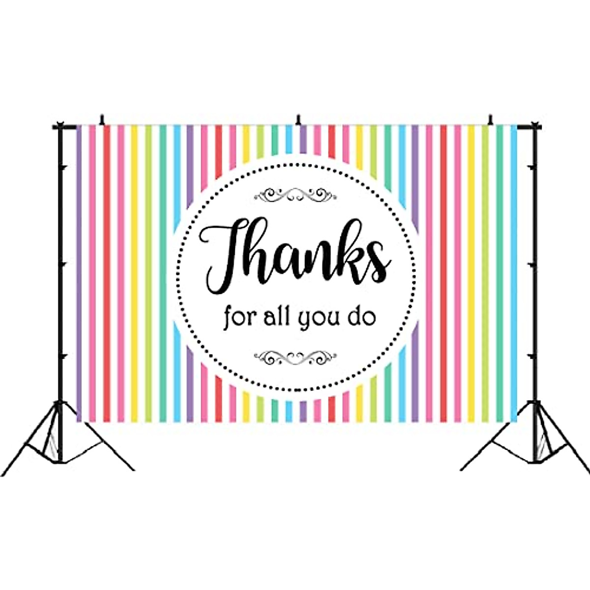 Lofaris Thanks for All You Do Backdrop Teachers Nurses Doctors Staff Employee We Truly Appreciate You Background Class of 2023 Photo Studio Props Cake Table Banner 5x3ft