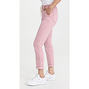 PAIGE Women's Christy high Rise Drawstring Tapered Pant in Vintage Muted Mauve, 33