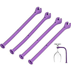 Zerodis Flexible Stemware Holder, Goblet Holder Silicone Dishwasher Attachment Wine Glass Fixed Bracket Silicone Stemware Saver for Wine Champagne Glasses