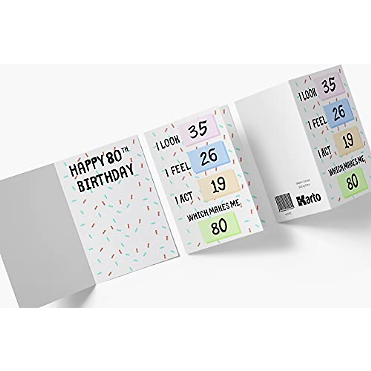 Funny 80th Birthday Cards For Women Or Men – For Friends, Family, Lover, Etc. – Funny Birthday Cards 80 years old – Perfect Funny Birthday Cards 80th Anniversary – Envelope (You look)