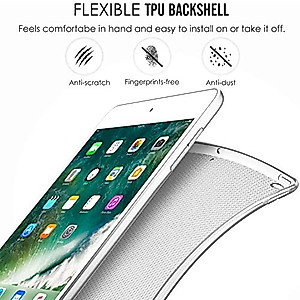 iPad Mini 5 7.9 Inch 2019 [ Mini 5th Gen ] A2133 A2124 A2126 A2125 Smart Trifold Lightweight Soft Silicone Transparent Front & Back Cover - Copper Golden