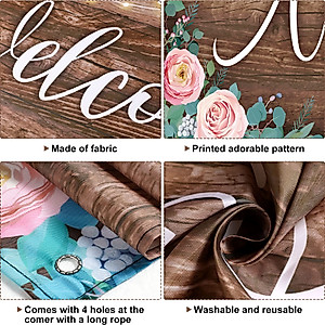 Charnoel 31 Pcs Welcome to Our Wedding Decoration 9.84 x 1.64 ft Wedding Banner and Wedding Balloons Rustic Bridal Reception