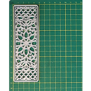 Mvchifay Cutting Dies Metal Stencils Scrapbooking Tool DIY Craft Carbon Steel Embossing Template for Paper Card Making (Flower frame-14.8x5cm)