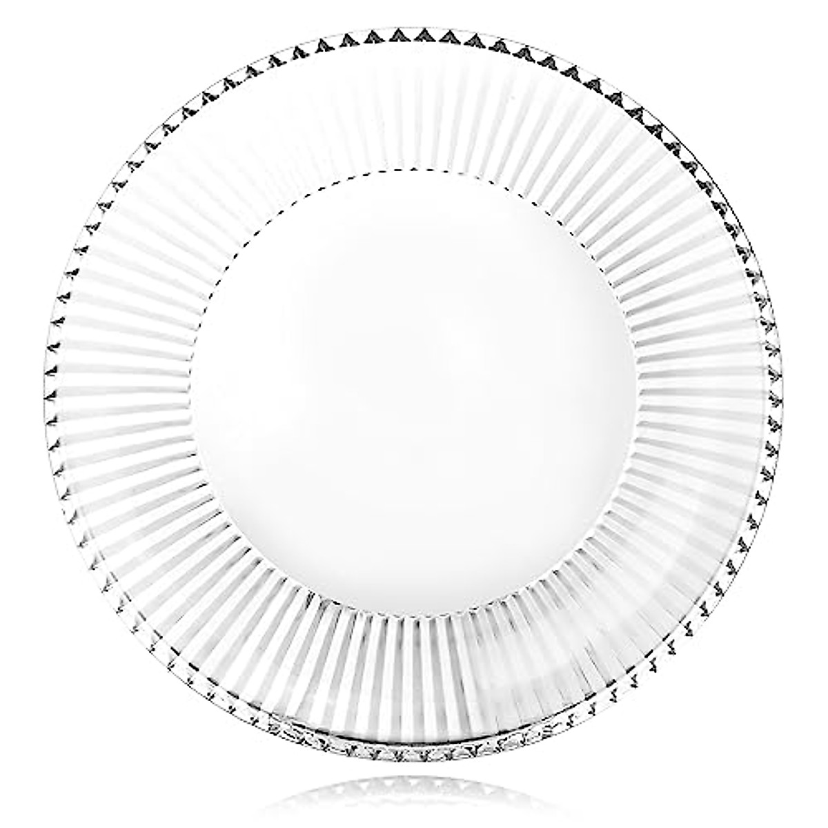 Gibson Home Clearview Stripes 12 Piece Embossed Glass Dinnerware Set