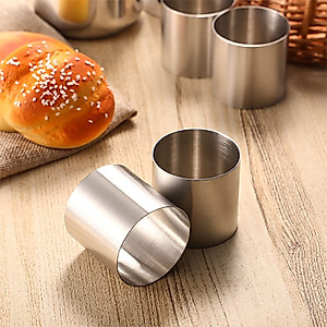 Hemoton Cutter Cake Rings 12 Pcs Round Cake Stainless Steel Cake Ring Mousse Mini Fondant Cheese Baking Pastry Rings Salad Dessert Cake Decorating Tools 5cm Cake Mousse Rings