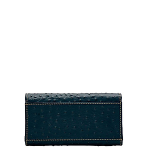 Dooney & Bourke Wallet, Ostrich Foldover Wallet - Black