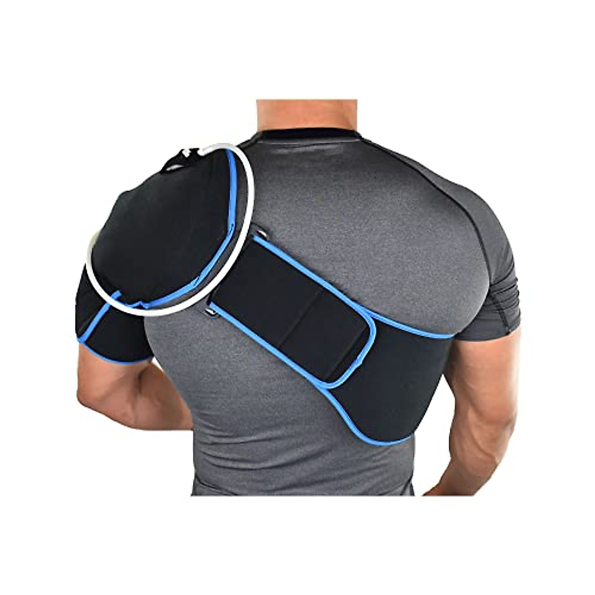 Brace Direct Cryotherapy with Adjustable Compression Air Pump Shoulder Wrap with Ice Pack for Shoulder Pain Relief, Injuries, Surgery and Arthritis and Faster Recovery