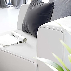 Modway Mingle Vegan Leather Sectional Sofa Right-Arm Chair, White