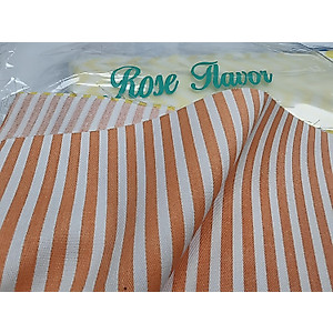 Fat Quarter Fabric Bundles Printed Calico Cloth Pre-Cut Quilting Cotton Twill Striped Printed Assortments,Craft Cloth Bundle Squares,DIY for Sewing Crafting Rose Flavor(Stripe 8pcs,18 by 20.5Inch)