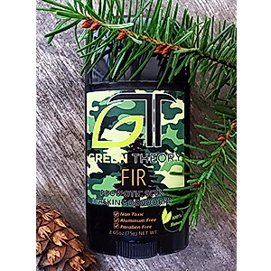 Green Theory Fir Scent Masking Natural Deodorant - Probiotic, Aluminum Free, Hunting - Tree Scents Collection - Solid 2.65 Ounce