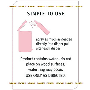 Grab Green Baby Diaper Pail Odor Removal Spray, 5 Ounce (Pack of 3), Refreshing Wild Flowers Scent, Plant and Mineral Based, Neutralizes Stinky Diaper Pail Odors