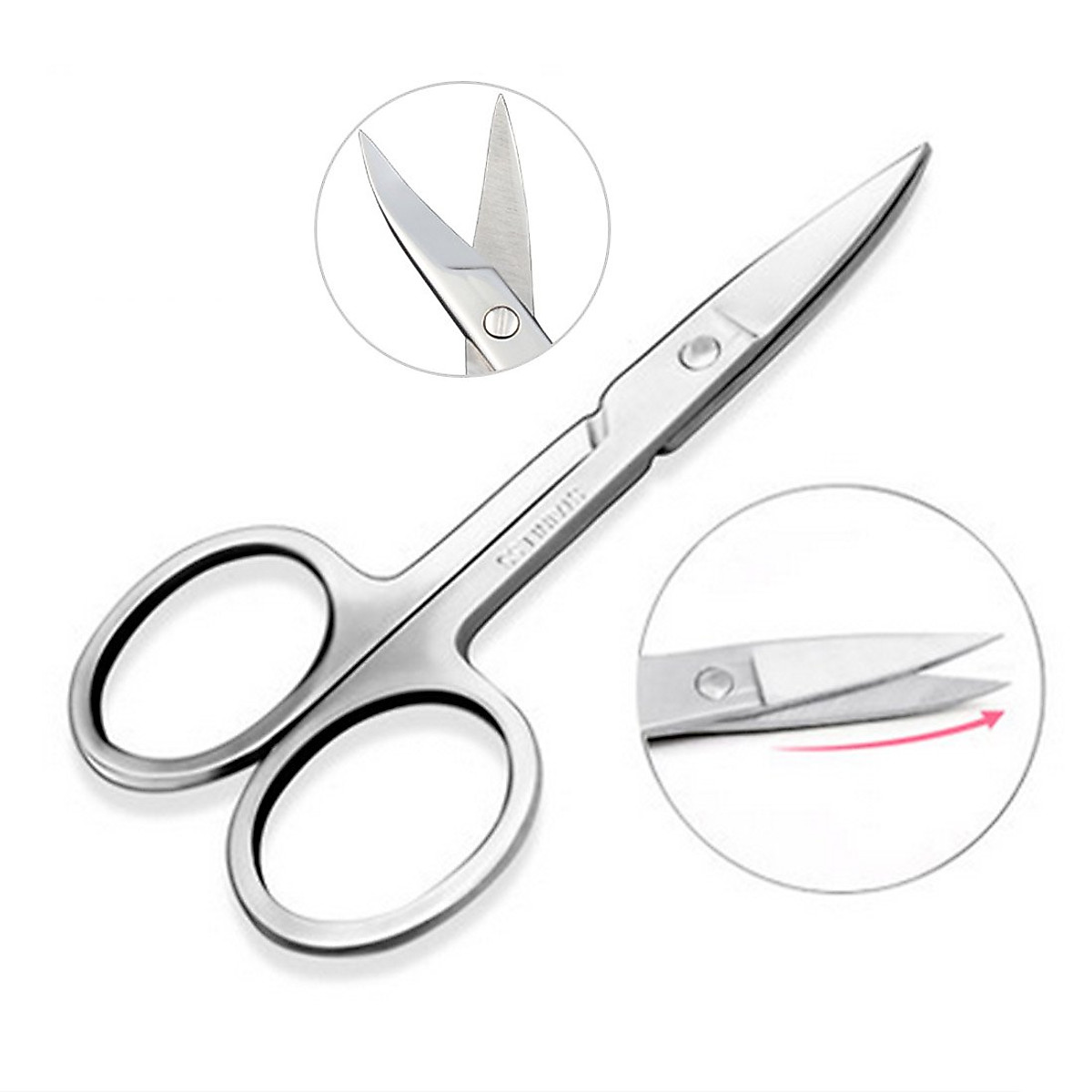 Stainless Steel Makeup Scissors Nose Hair Eyebrow Scissors Makeup Tool