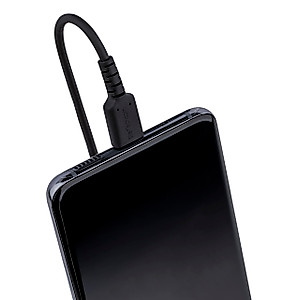 StarTech.com 3ft (1m) USB C Charging Cable, Coiled Heavy Duty Fast Charge & Sync USB-C Cable, USB 2.0 Type-C Cable, Rugged Aramid Fiber, Durable Male to Male USB Cable, Black (R2CCC-1M-USB-CABLE)