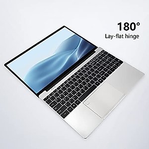 VGKE [Windows 11 Home] B15 Windows 11 Laptop with Fingerprint Reader, 15.6" Full HD 1920*1080 IPS, Intel Celeron J4125 Processor, 12GB RAM LPDDR4, 256GB SSD, Backlit Keyboard