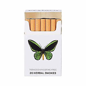 Ecstacy Herbal Cigarettes | Nicotine Free Cigarettes | 1 Pack(20single) of Tobacco Free Smokes (White)