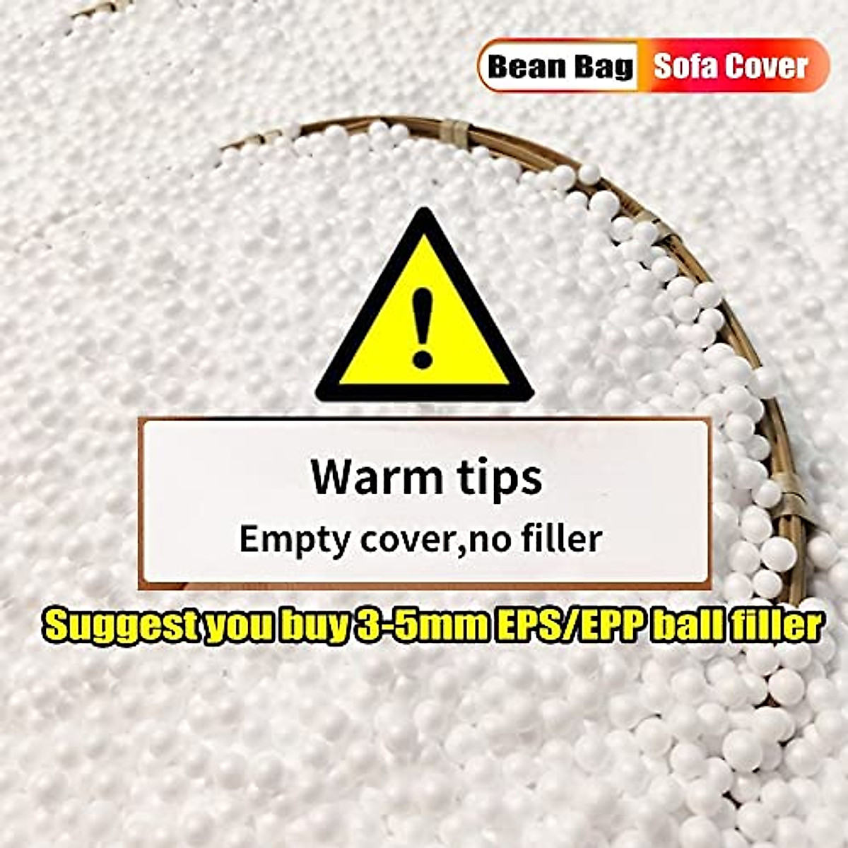 Bean Bag Chair Top Faux Cashmere Fleece Bean Bag Cover No Filler Adult Beanbag Chair Pouf Ottoman Sac Nest Floor Seat Sofa Couch Living Room Furniture (Color : Beige, Size : Empty Cover)