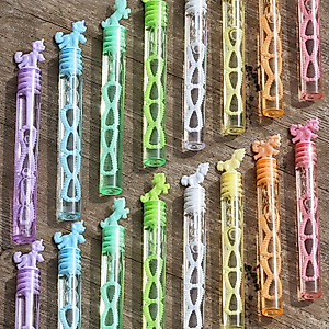 32 Piece Mini Unicorn Bubble Wand with Display Box, Pastel Unicorn Party Favors for Kid, Toddler Girl Birthday Parties Decoration, Goodie Bag Stuffers Supplies, Bubbles Gift Toy Bulk, Carnival Prizes