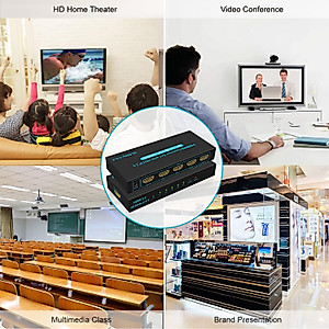 SGEYR 4K HDMI Switcher 5x1 with IR Remote, High-Speed 5 Port HDMI Selector Box 4K@60Hz Support HDR HDCP2.2 for PS5, Xbox, Roku, Fire Stick - Streamline Your Gaming Setup(Black)